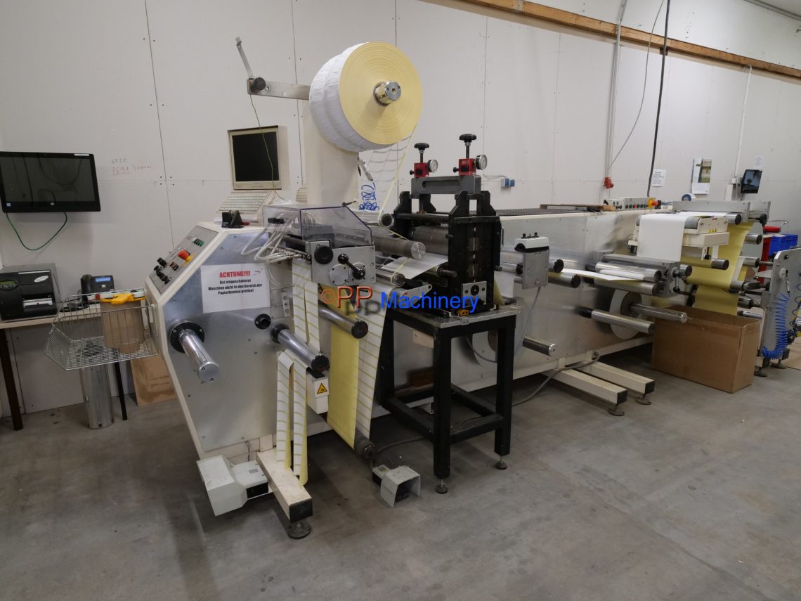 ABG Omega SR 330 Blank Label Production Line - Slitter Rewinder Rotary ...