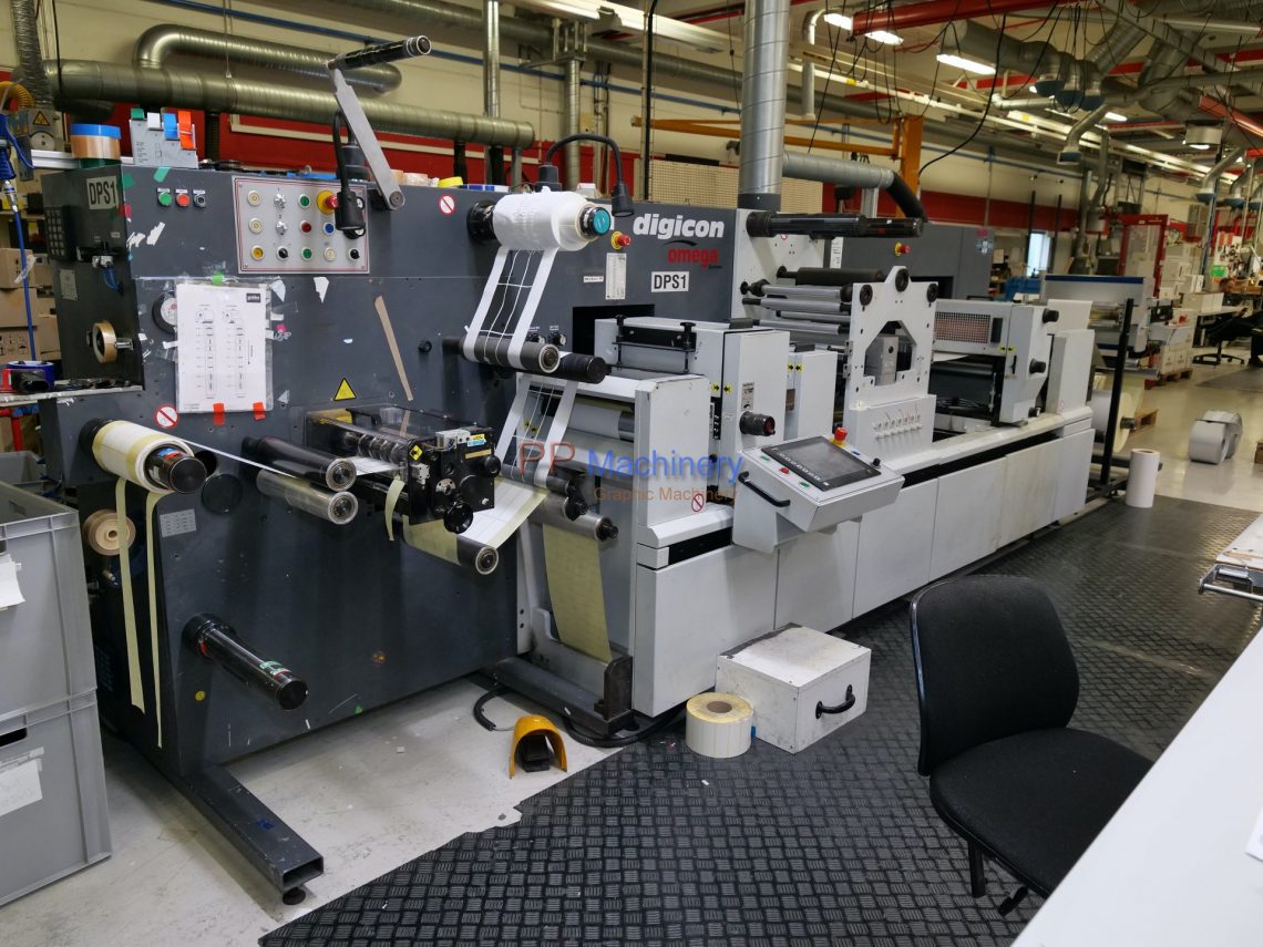 AB Graphic Digicon II digital finisher from 2008 Slitting rewinding die ...