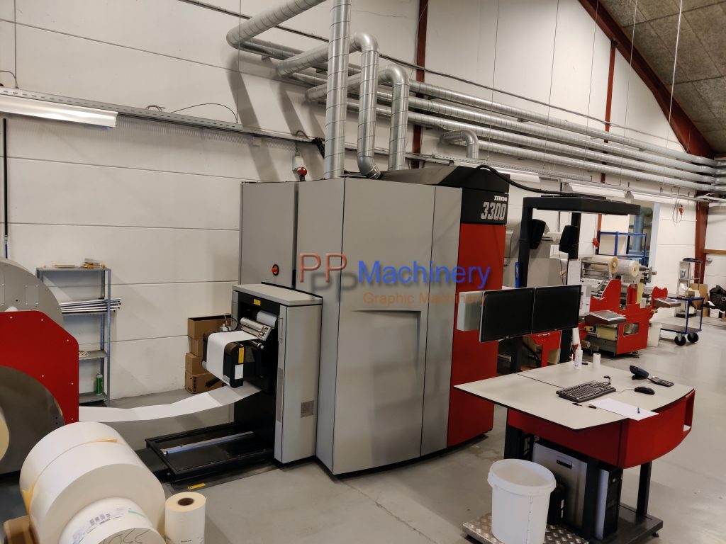 Xeikon 3300 Digital label printer with die cutter and flexo varnishing ...