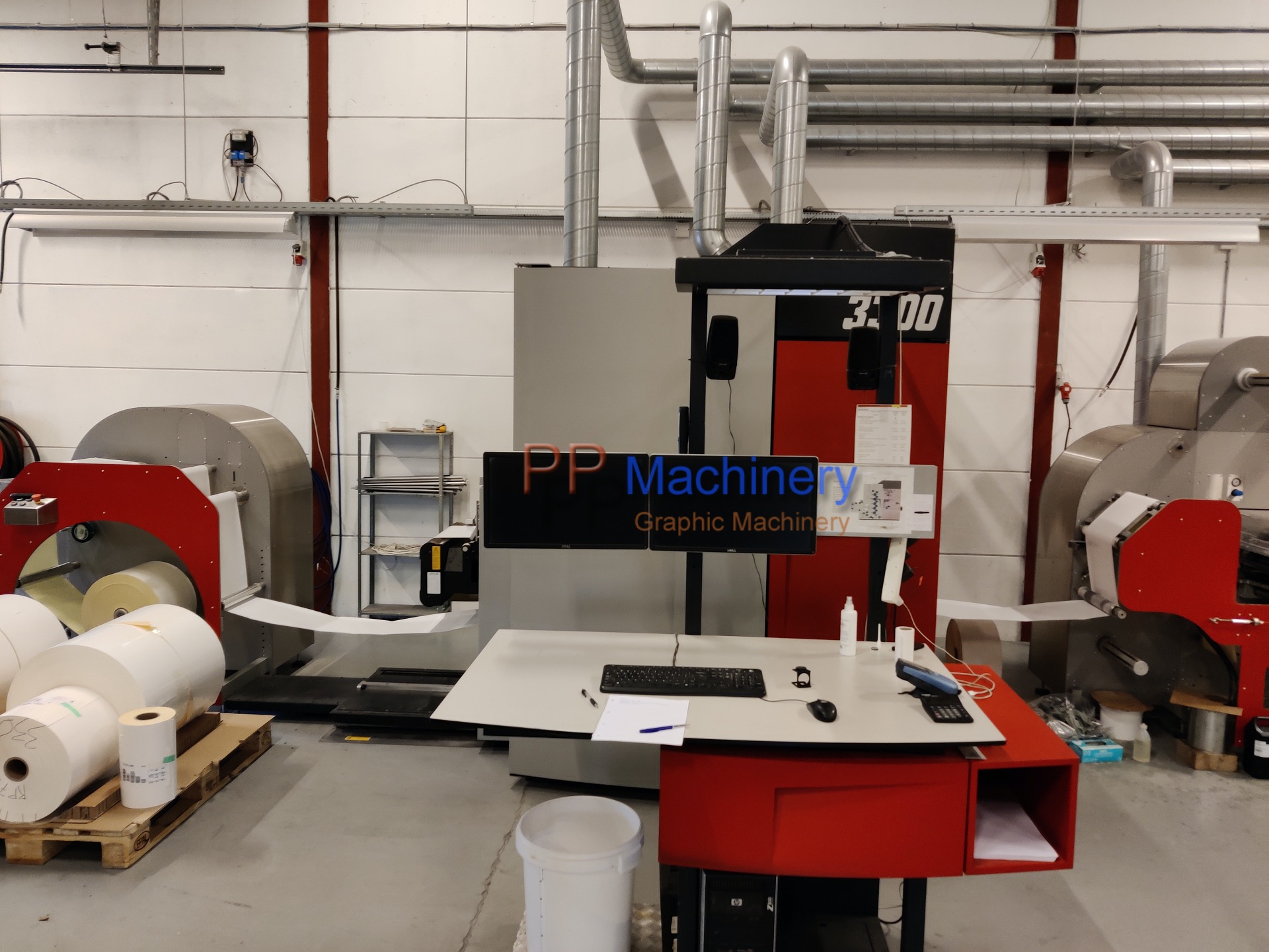 Xeikon 3300 Digital label printer with die cutter and flexo varnishing ...