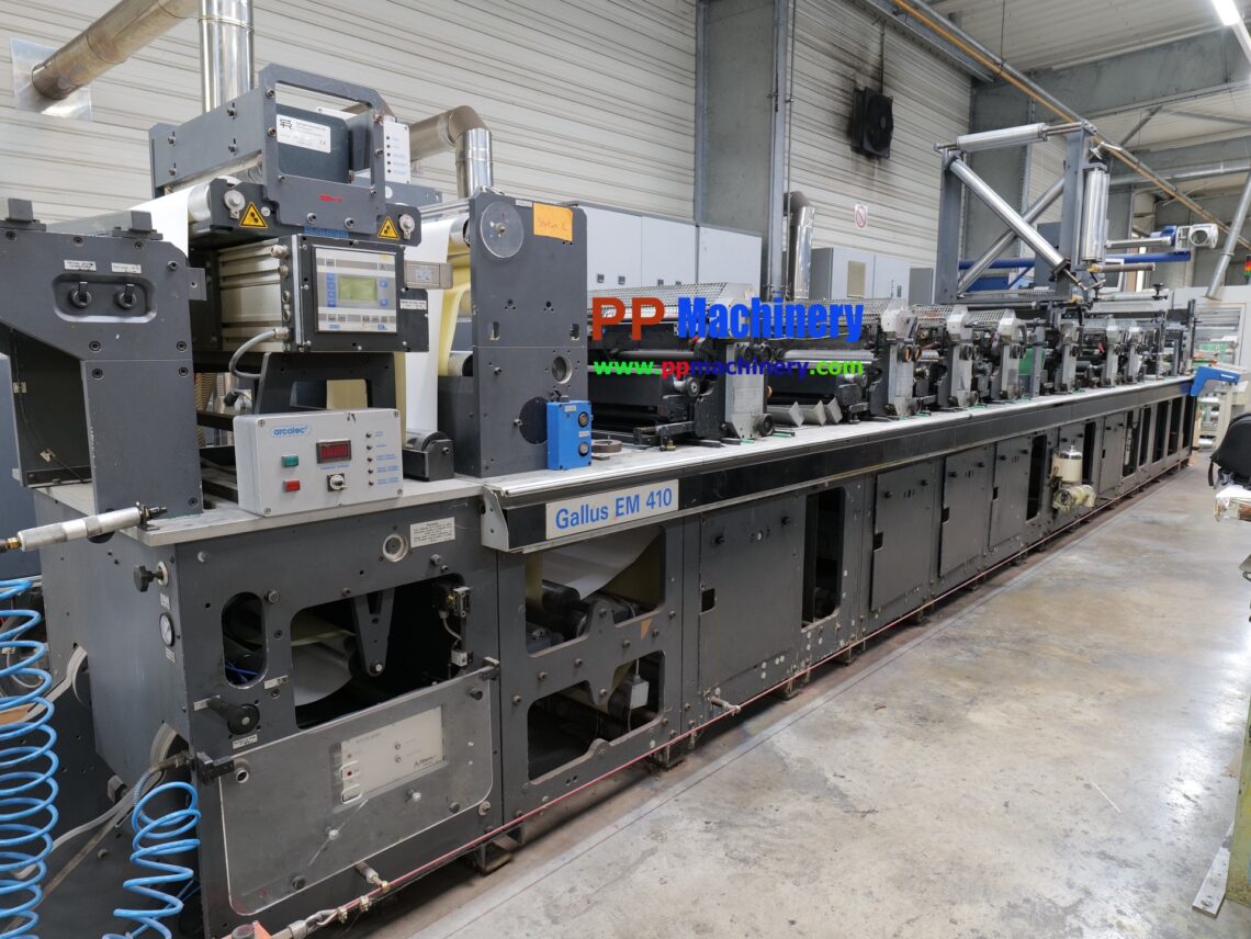 Gallus EM 410 7 Colours Flexo Label Press from 2006 With Chilled ...