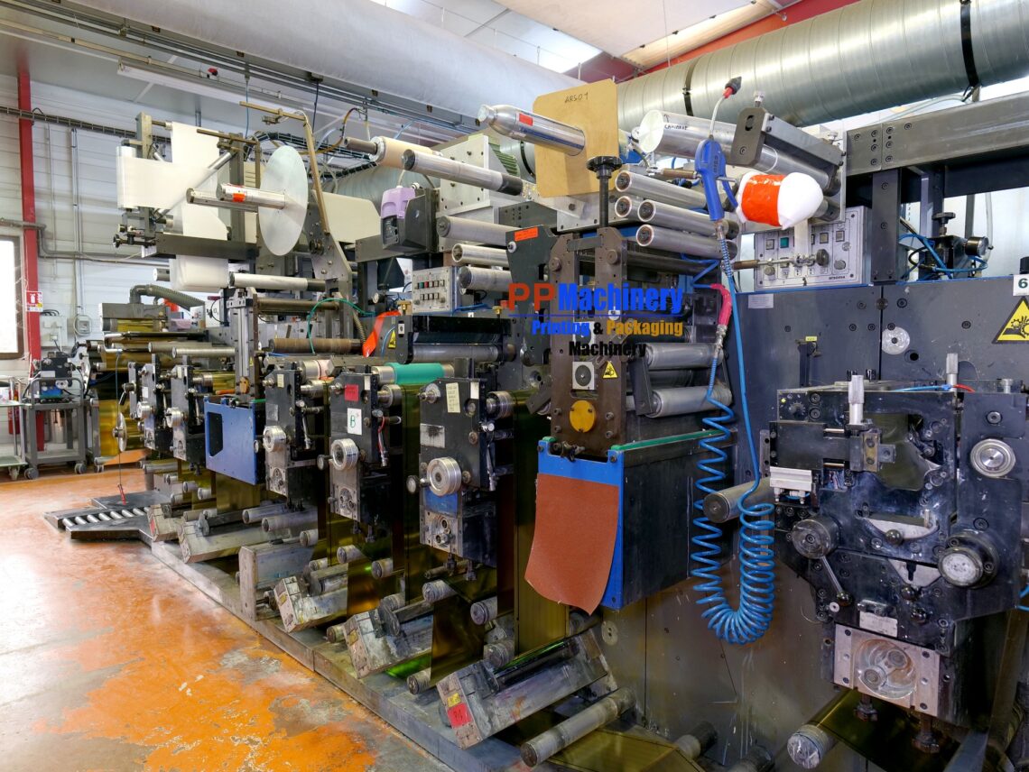 Gallus EM 280 8 colours with chilled rollers and flatbed die cutting ...