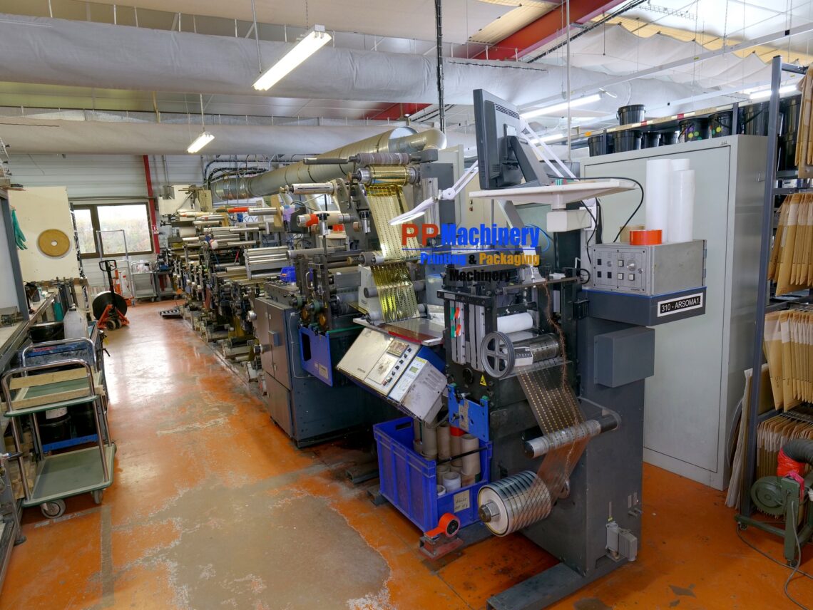 Gallus EM 280 8 colours with chilled rollers and flatbed die cutting ...